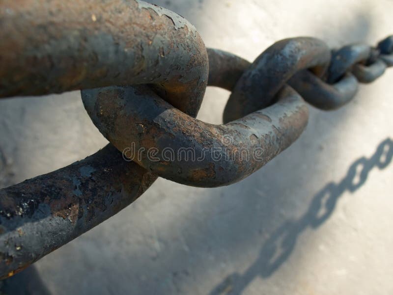 Old rusty chain stock image. Image of aged, join, power - 5474343