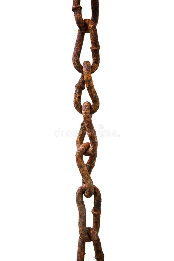 Old rusty chain stock image. Image of scratched, white - 41094835