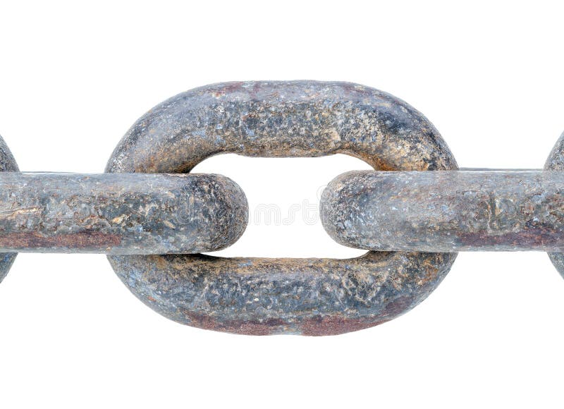 Old Rusty Chain Isolated on White Stock Photo - Image of isolated ...