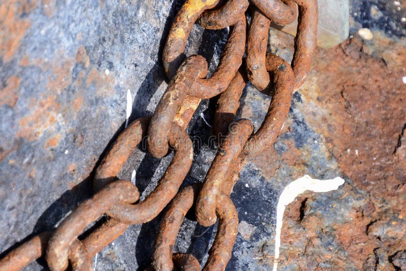 Old rusty chain link macro stock photo. Image of macro - 106521916