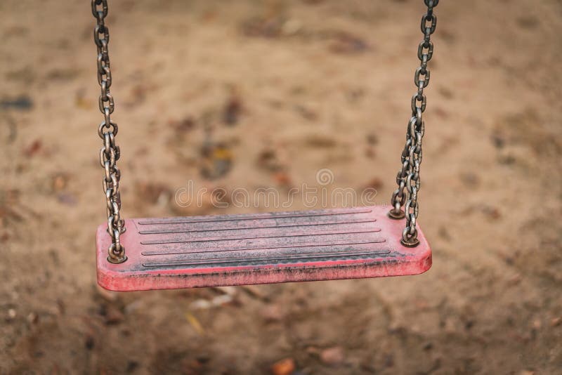 Old Rusty Chain Swing in a Park Stock Photo - Image of dirty, retro ...