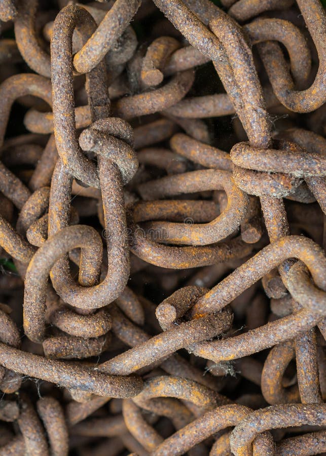 Old Rusty Chain. Texture Or Background Stock Image - Image of decay ...