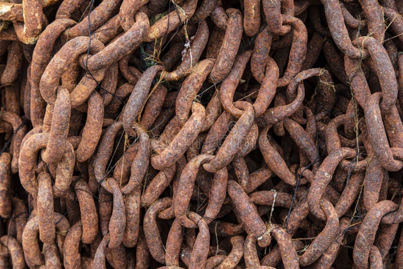 Old rusty chain stock image. Image of chainn, pile, macro - 221743173