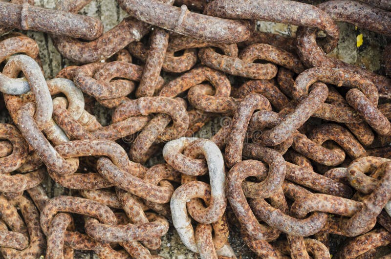 Old Rusty Chains stock photo. Image of design, worn, pattern - 26291860