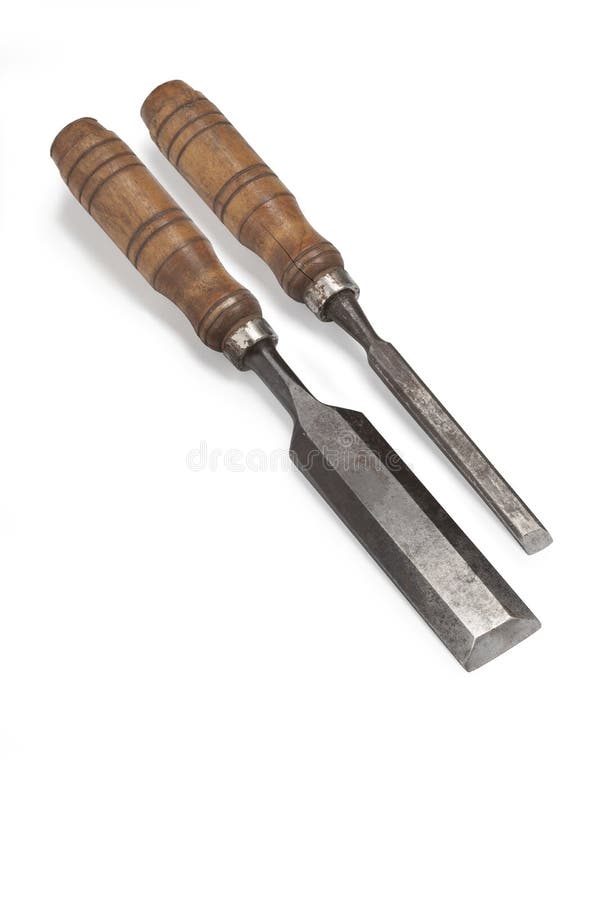 Old Chisel Isolated on White Stock Photo - Image of iron, household ...