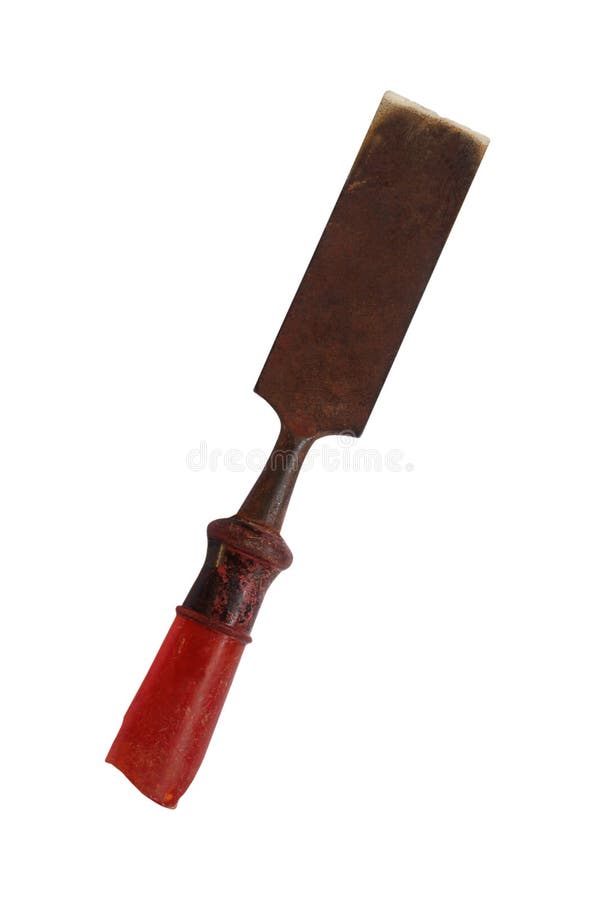 Chisel on white stock photo. Image of iron, rust, chisel - 93878972