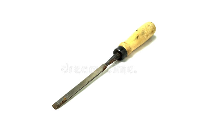 Old Rusty Chisel Close-up on White Background Stock Photo - Image of ...