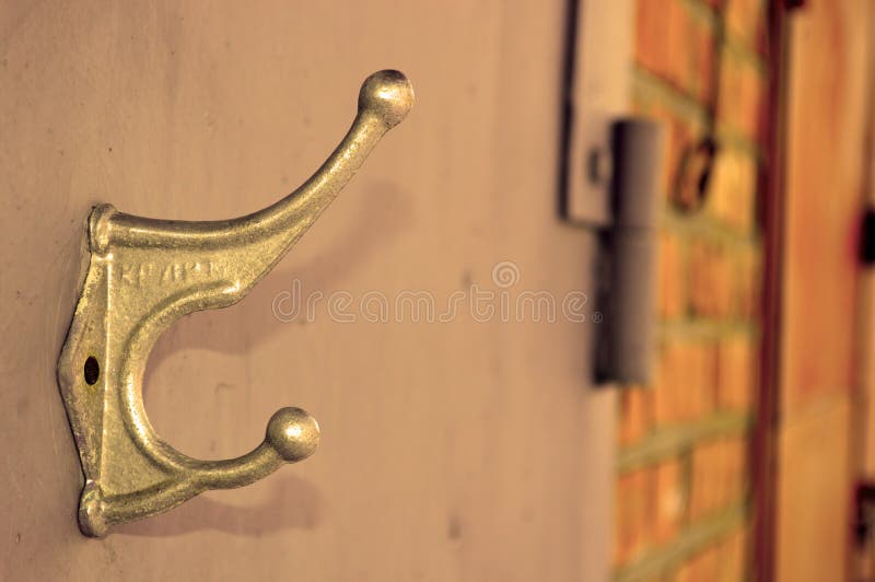 Old rusty clothes hanger stock image. Image of safe - 114067281