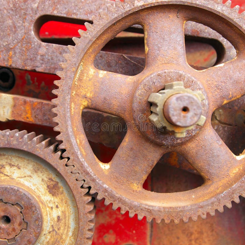 Old Rusty Cogs. stock image. Image of engine, iron, factory - 67448485
