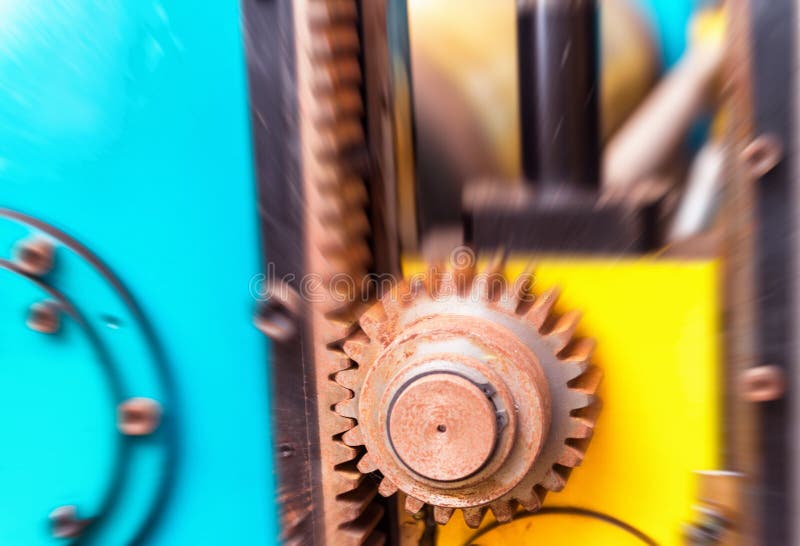 Old Rusty Cogs Spinning for Heavy Industry Stock Image - Image of ...