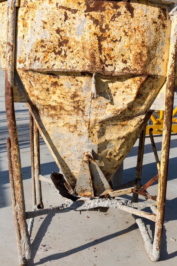 Old rusty concrete mixer stock image. Image of urban - 59820647