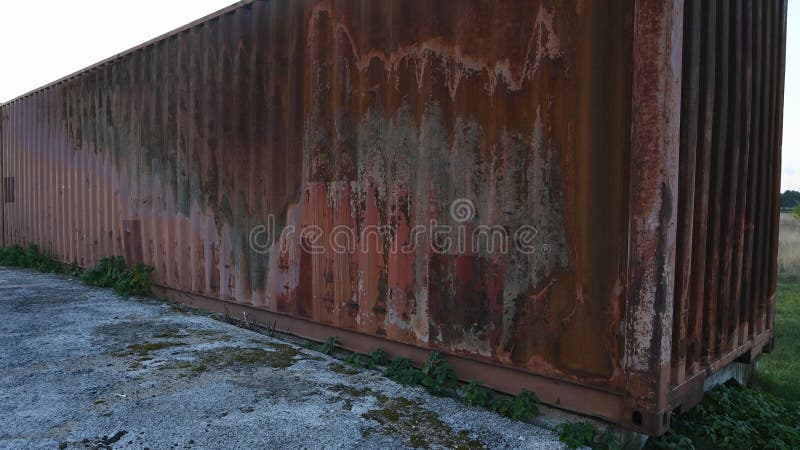 Old Rusty Container. Abandoned Cargo Container Stock Photo - Image of ...