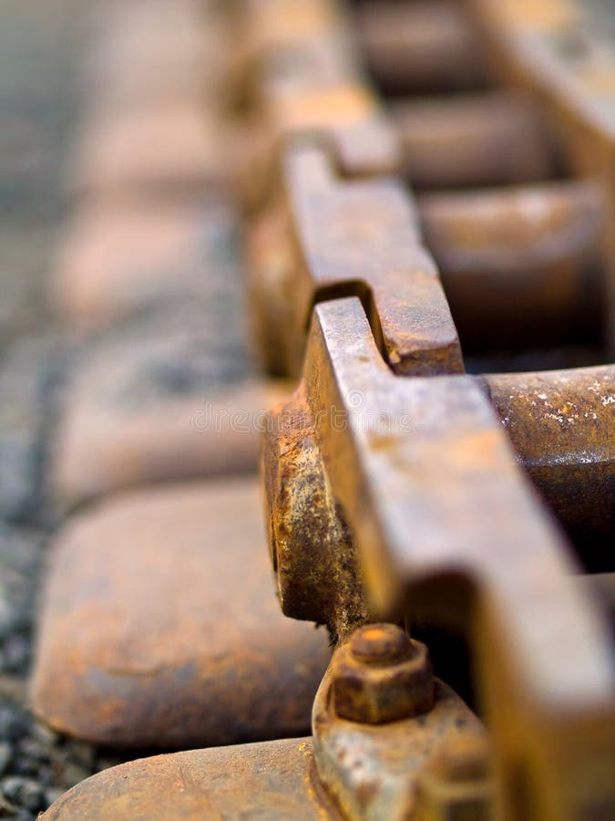 Old Rusty Continuous Tracks Stock Image - Image of bolt, rust: 12017029
