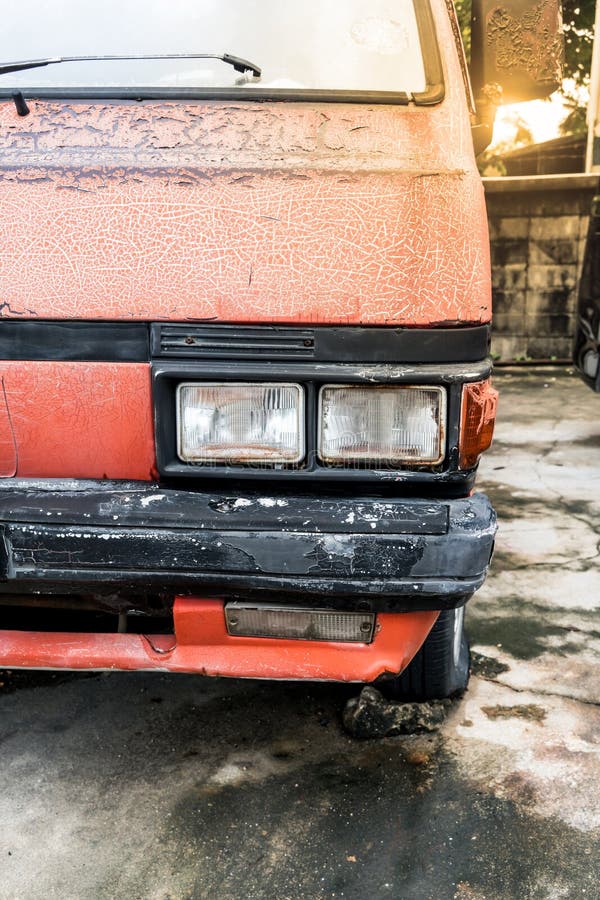 Old Rusty and Crack Dead Car Stock Image - Image of rural, dangerous ...
