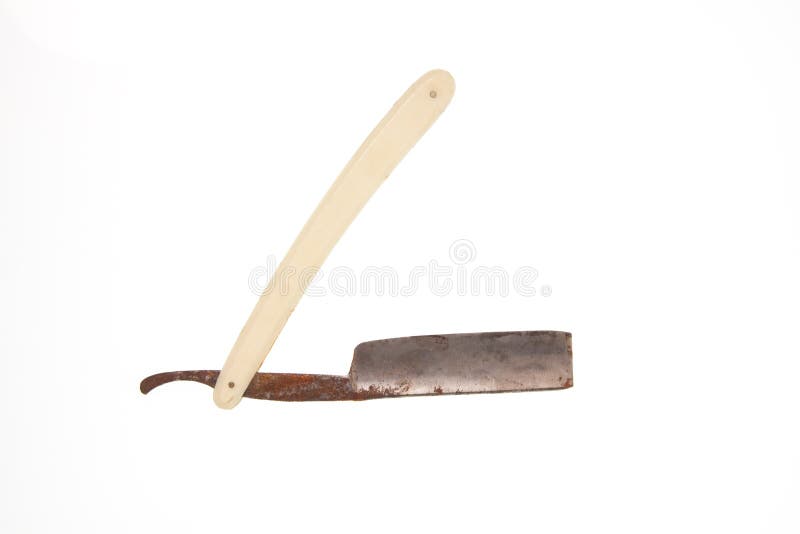 Old Rusty Cut Throat Razor stock photo. Image of nicked - 7612678