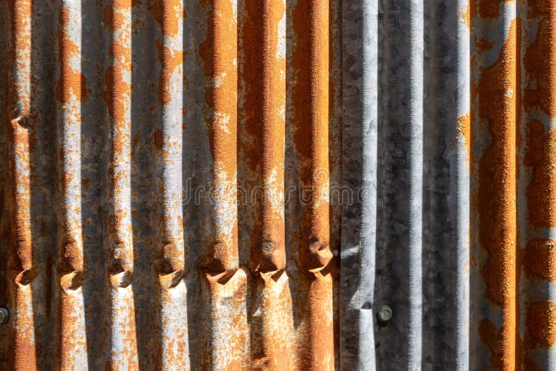 Old and Rusty Damaged Galvanized Texture. Stock Image - Image of ...