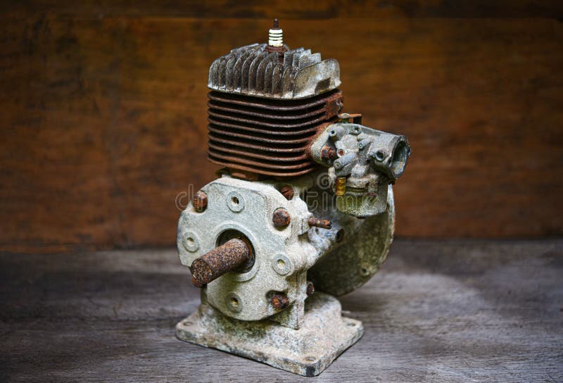 Old Rusty 2 Stroke Engine . Stock Photo - Image of engineering, antique ...