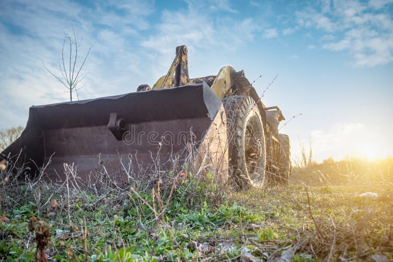 Excavator Left To Die of Rust Stock Photo - Image of construction ...