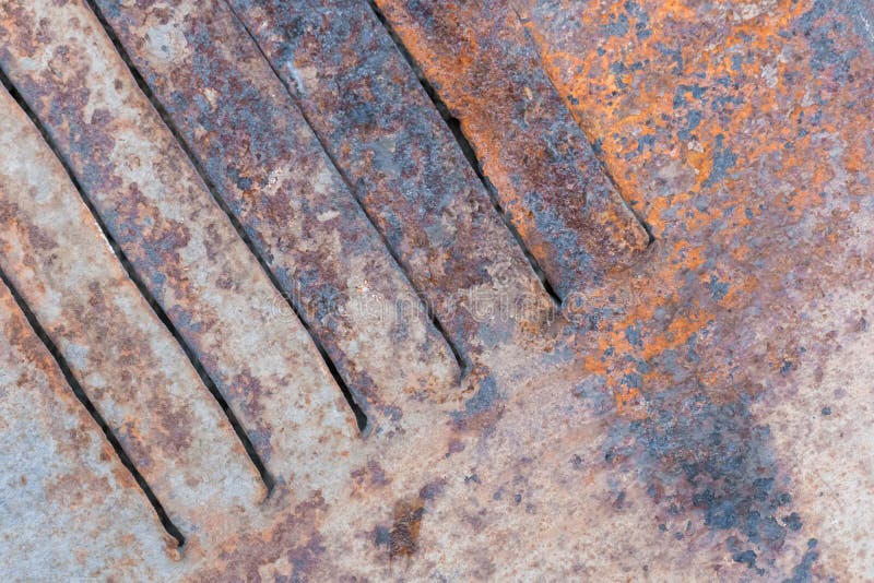 Old Rusty Dirty Metal Texture with Pattern of Lines Striped Steel Rust ...