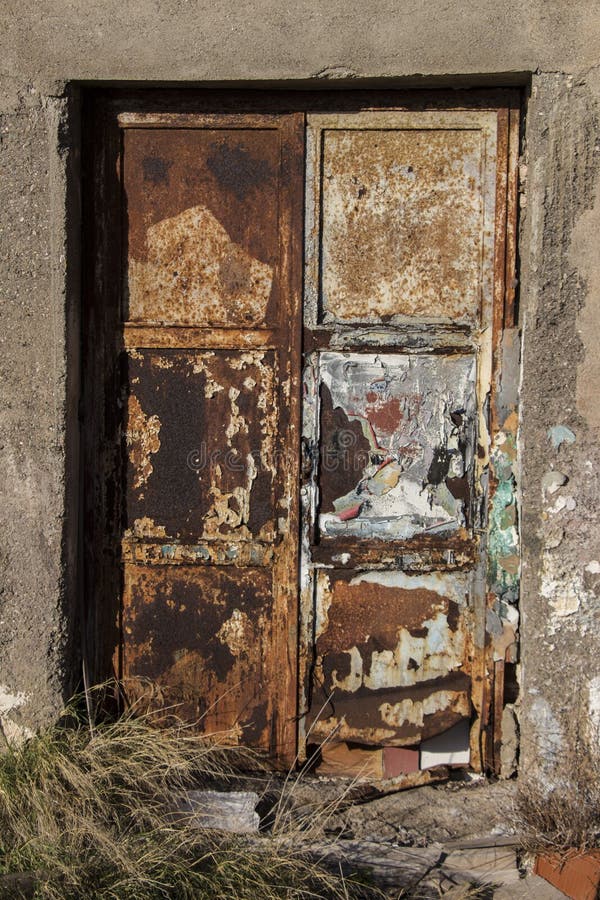 Old rusty door stock photo. Image of dirty, rust, surface - 130985276