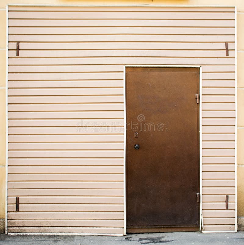 Old Rusty Door As Background Texture, Front View Stock Image - Image of ...