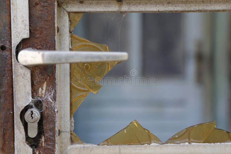 Old rusty door stock image. Image of theft, cobweb, glass - 84625621