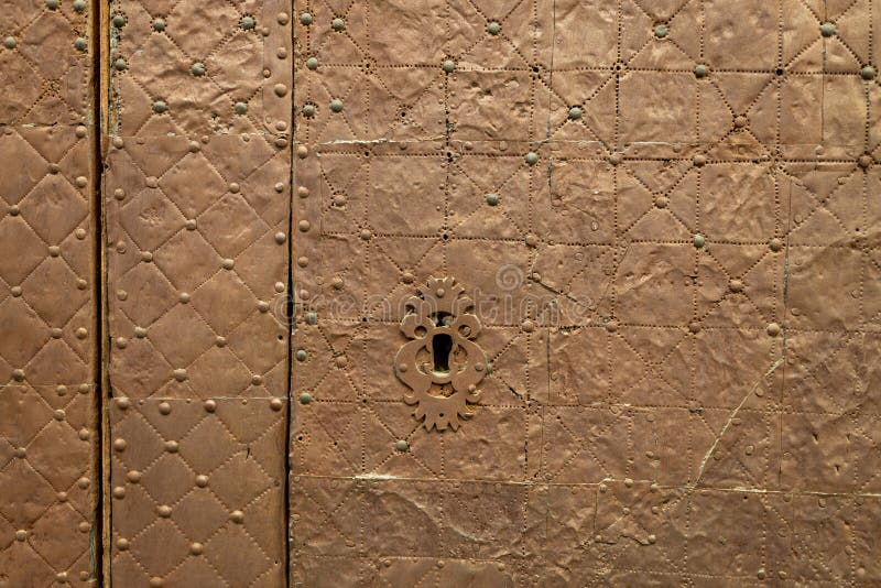 Old Rusty Door Lock Hole Closeup. a Keyhole in the Old Door. Stock ...