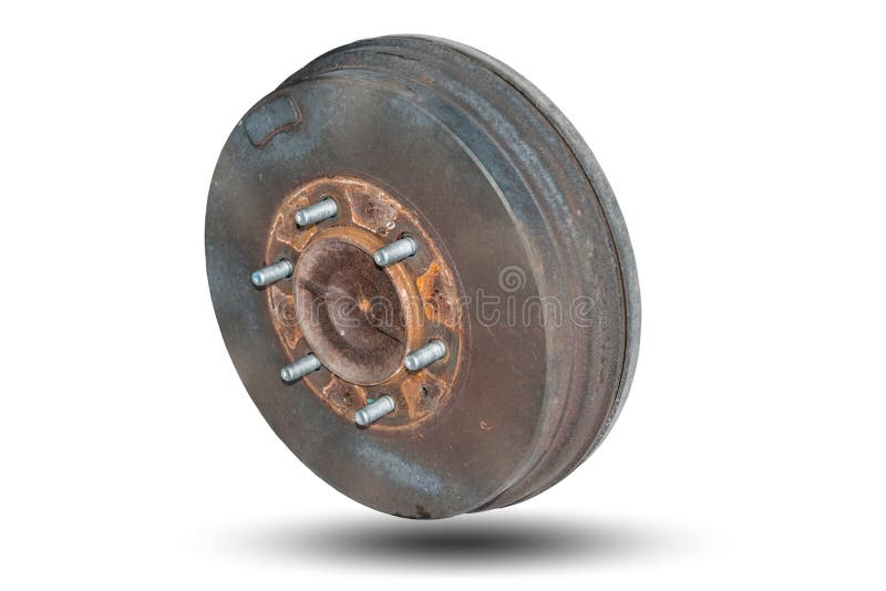 Old Rusty Drum Brakes Rear Wheel. Stock Photo - Image of fast, front ...