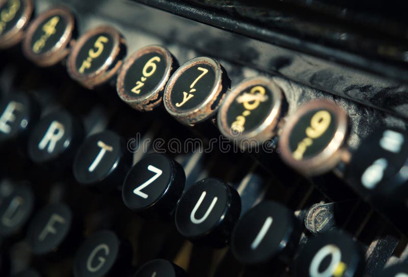 Old typewriter keys stock image. Image of correspond - 127564153