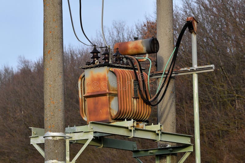 Rusty electric transformer stock photo. Image of power - 36411466