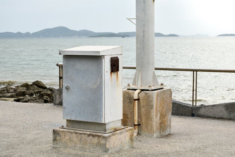 Old Rusty Electrical Control Cabinets or White Control Box and ...