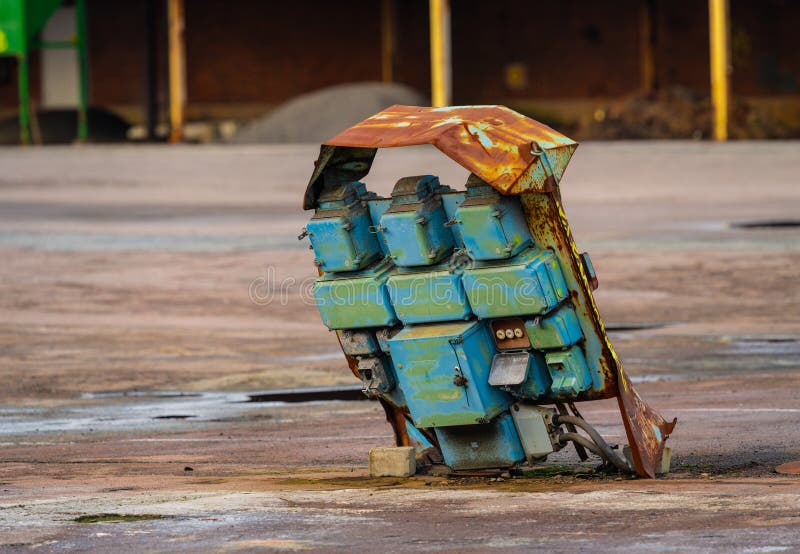 Old Rusty Electrical Couplings Box.. Stock Photo - Image of ...