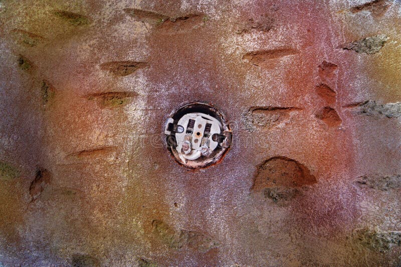 Old Rusty Electrical Outlet Stock Photo - Image of equipment ...
