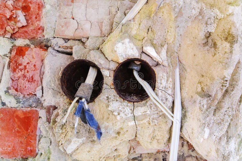 Old Rusty Electrical Outlet Stock Image - Image of concept, electric ...
