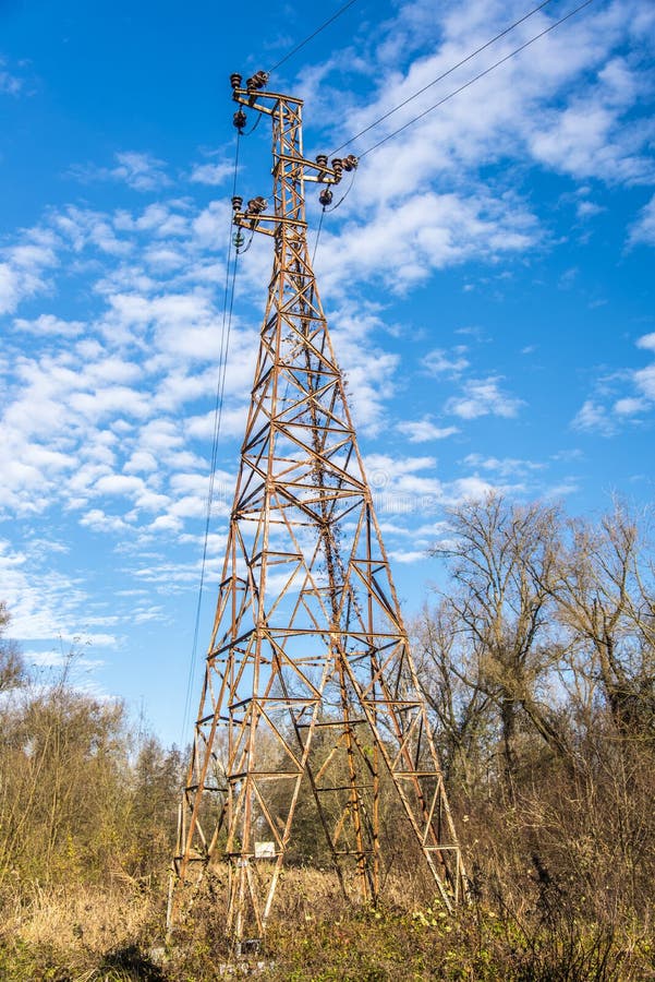 Old Rusty Electricity Pylon Stock Image - Image of tower, fuel: 170134585