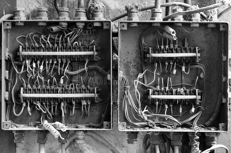 Old rusty eletrical box stock photo. Image of voltage - 90710034