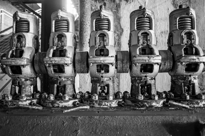 Old Rusty Engine in Historical Industrial Museum Stock Photo - Image of ...