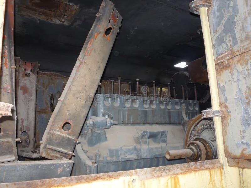 Old Rusty Engine and Train Parts Stock Image - Image of generator ...