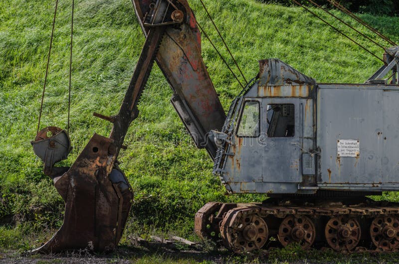 Old rusty excavator stock image. Image of classic, history - 146842395