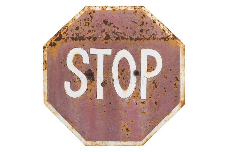 Rusty stop in chains stock vector. Illustration of warning - 24826883