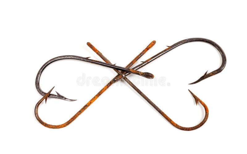 Old Rusty Fishhook Isolated White Background Stock Photos - Free ...