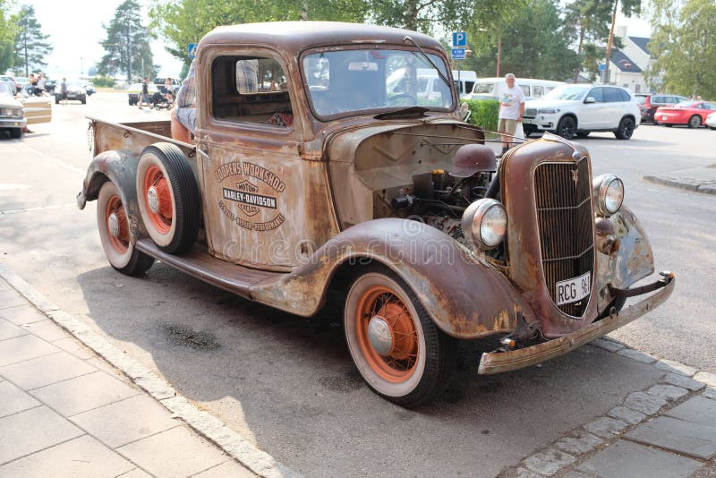 Old Rusty 1936 Ford Pickup Car Editorial Stock Image - Image of ...