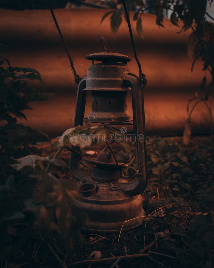 Old Rusty Fuel Lamp on the Ground Editorial Photography - Image of ...