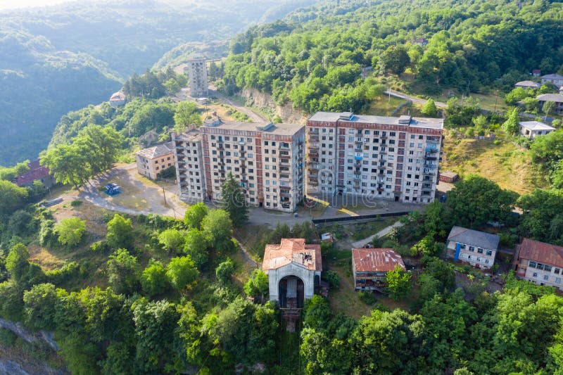 Old Rusty and Functioning Ropeway or Cable Car Cabins in Chiatura ...