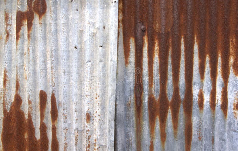 Old rusty galvanized zinc stock image. Image of fence - 58506853
