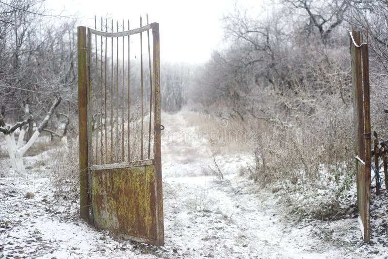 Old rusty gate stock image. Image of urban, scene, rural - 17505205