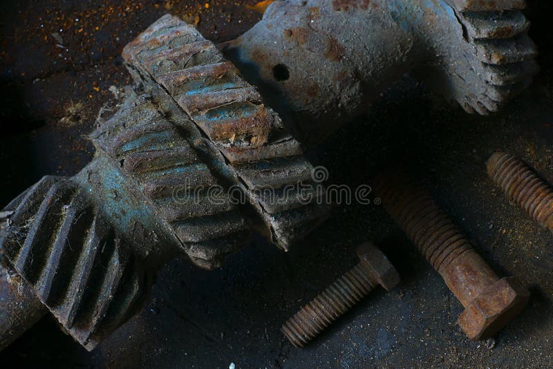 Old rusty gear box car stock photo. Image of industrial - 176501332