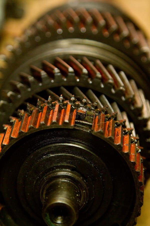 Old Rusty Gear Engine Wheels, Close-up Stock Image - Image of ...