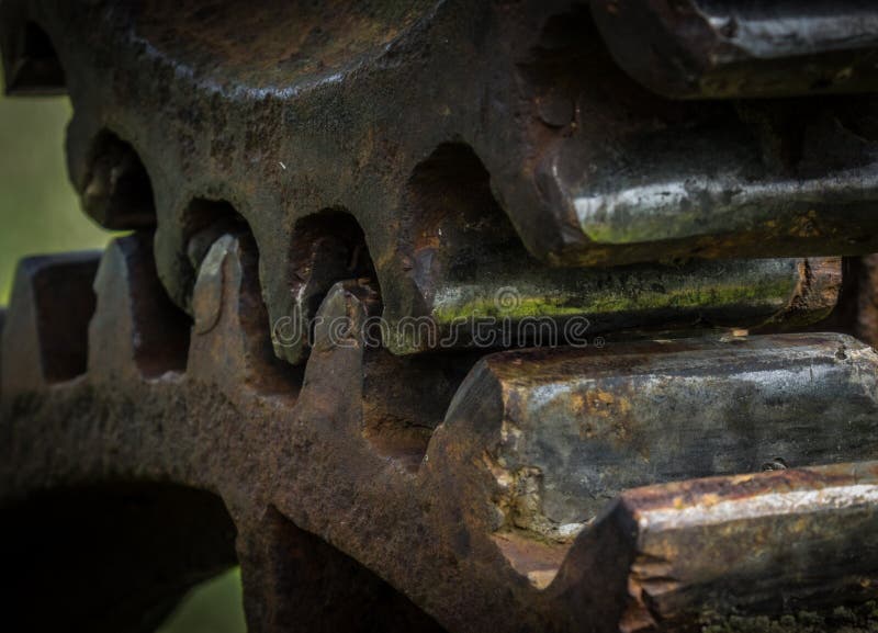 Old and Rusty Pinion Gear of Mechanical Machine Stock Image - Image of ...