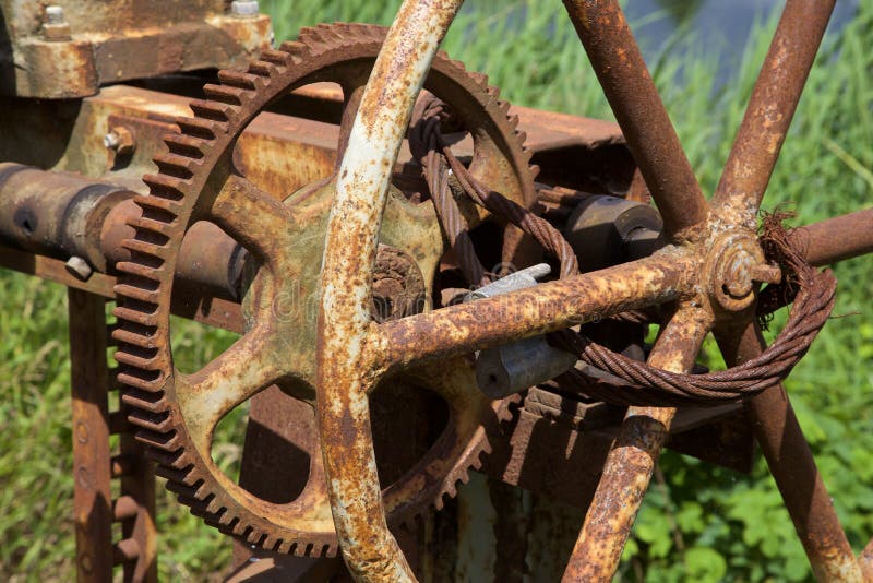 Old rusty gears and cogs stock photo. Image of machinery - 90065386